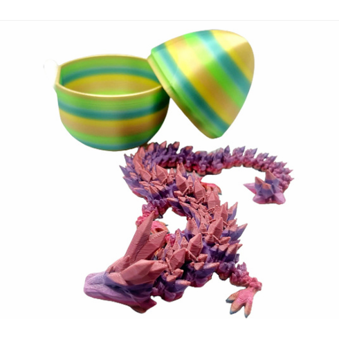 PYE Games-3D Printed Fully Articulated Mystery Crystal Dragon Egg, col ...