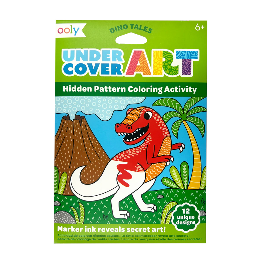 Ooly Undercover Art Hidden Pattern Coloring Activity, Dino Tales ...