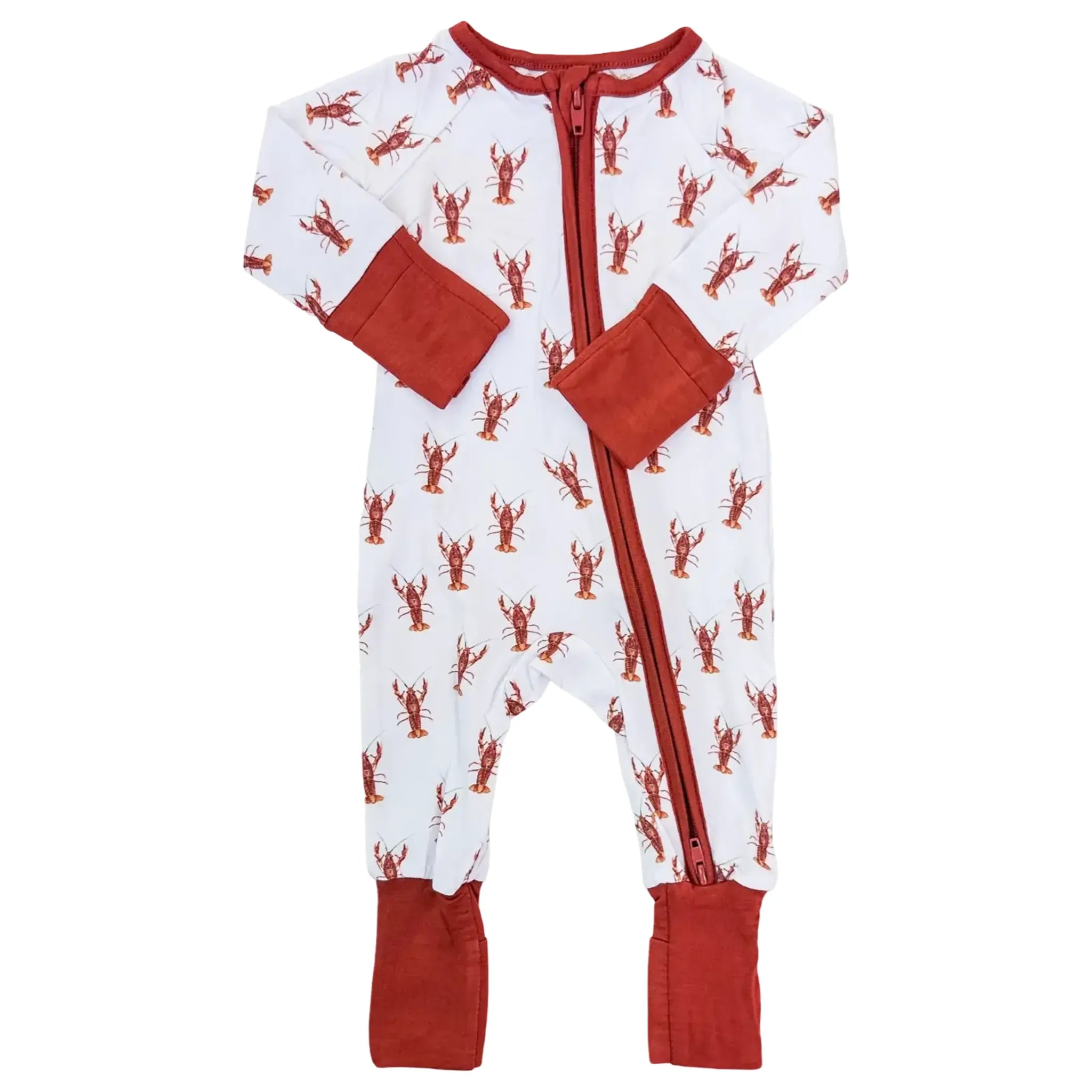 Velvet Fawn Bamboo Zipper Pajama, Crawdaddy – Maison Baby & Kids