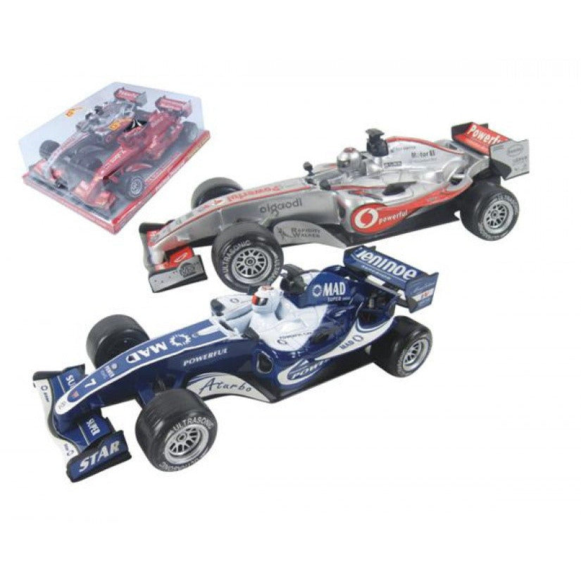 Master Toys & Novelties 2Pc 9.5" Lt/Sound Friction Formula 1 Racers ...