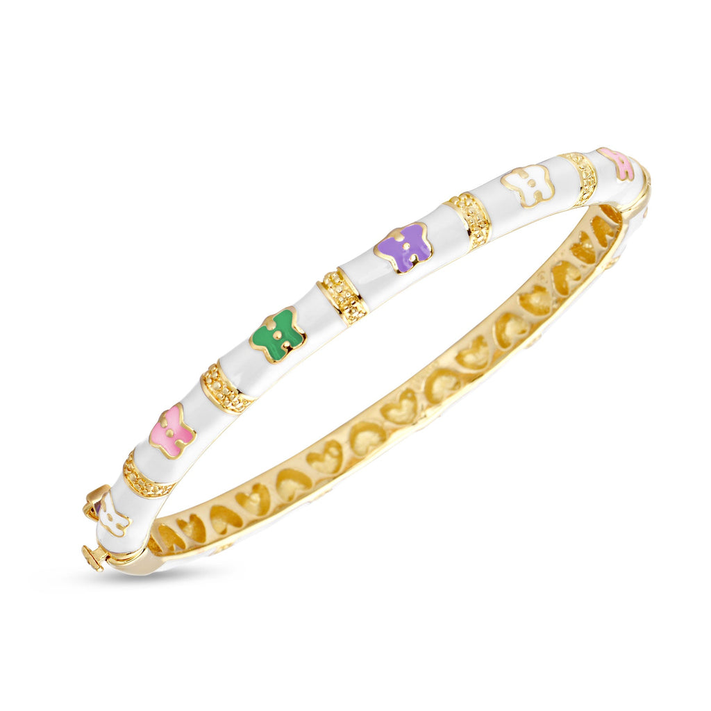Lily Nily Bamboo Butterfly Bangle, White – Maison Baby & Kids