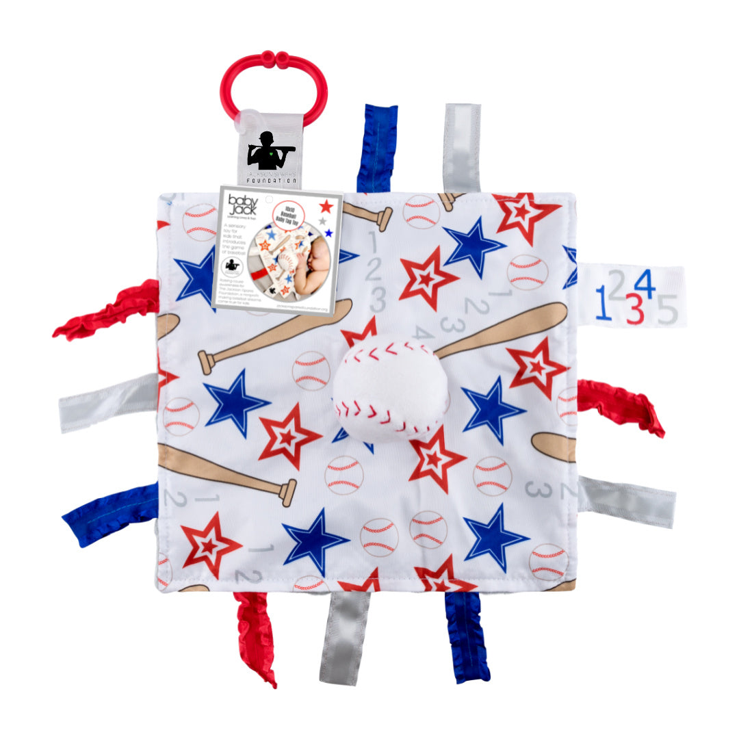 BabyJackCo 10x10 Plush Learning Lovey Baseball – Maison Baby & Kids