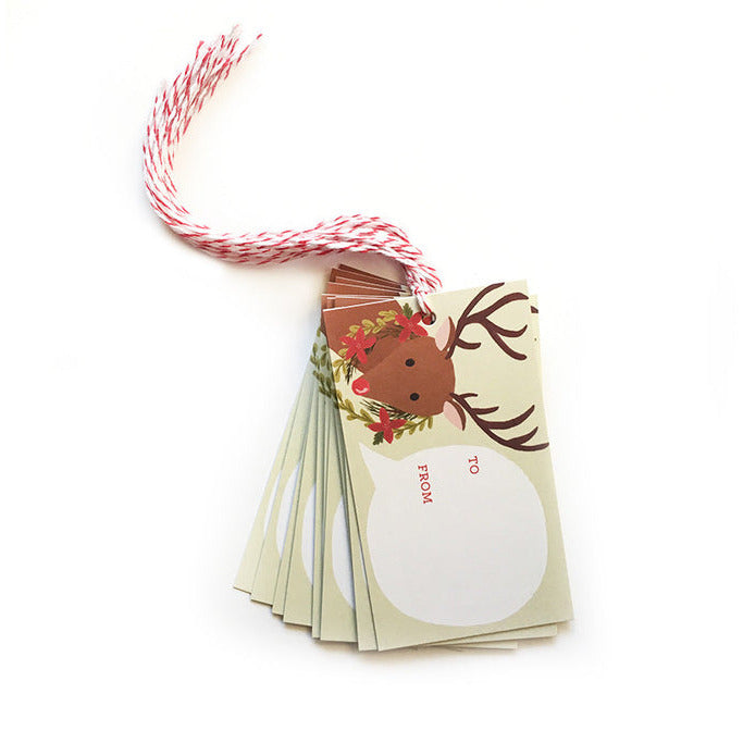 Love Light Paper Rudolph Gift Tags, Pack Of 10 – Maison Baby & Kids