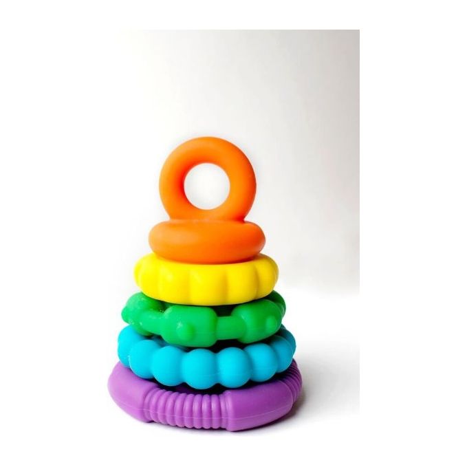 Jellystone Designs Primary Rainbow Stackers Teether Toy – Maison Baby ...